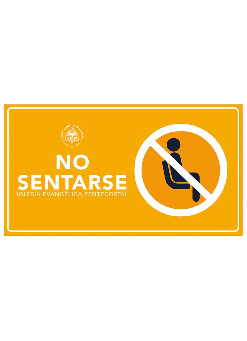 Señaletica NO SENTARSE – Imprenta Eben Ezer